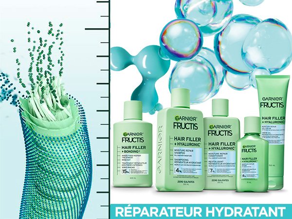 Fructis Hair Filler: Traîtement des Cheveux Abîmés - Garnier Canada