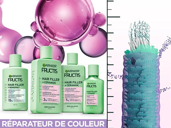 Fructis Hair Filler: Traîtement des Cheveux Abîmés - Garnier Canada