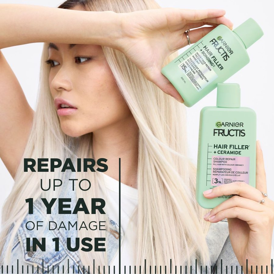 Hair Filler + Ceramide Sulfate-Free Shampoo l Garnier