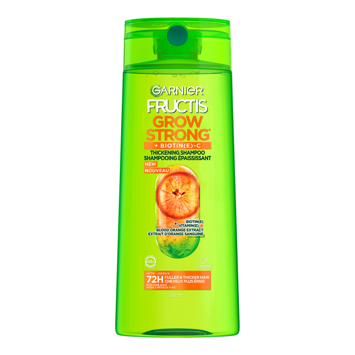 Fructis Grow Strong Shampoo for Fine Hair - 370ml - Garnier