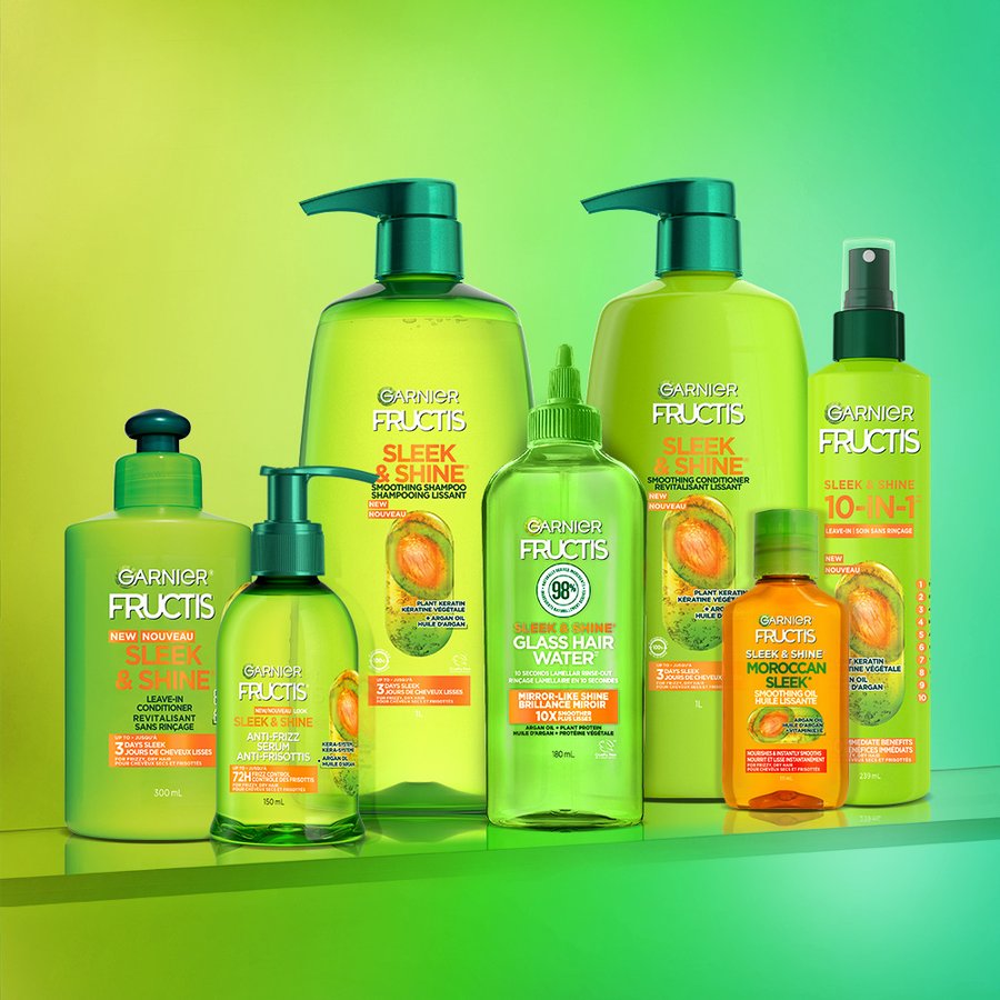 Fructis Sleek & Shine - Leave In Cream 300ml - Garnier Canada