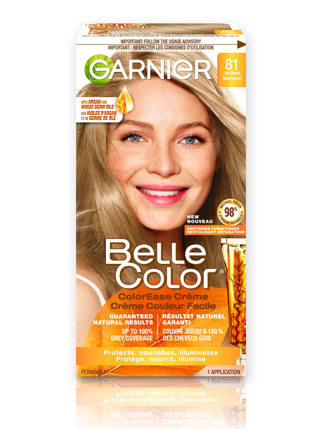 Permanent Hair Dye - 81 Ash Blonde - Garnier Belle Color