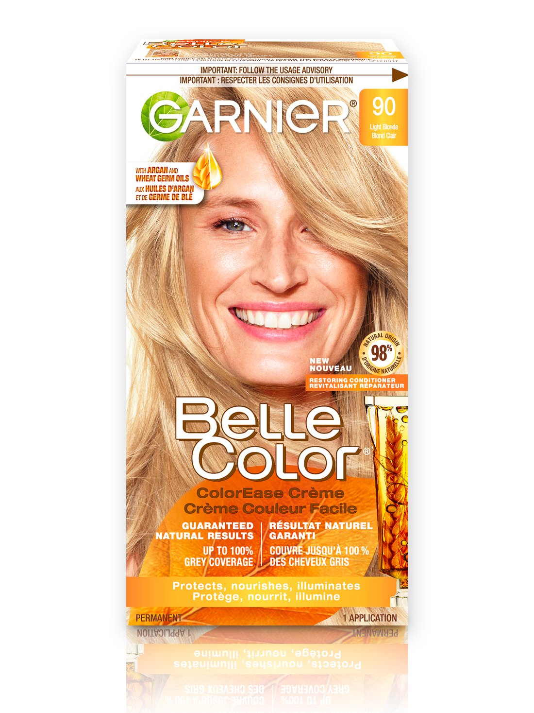 Permanent Hair Dye - 90 Light Blonde - Garnier Belle Color