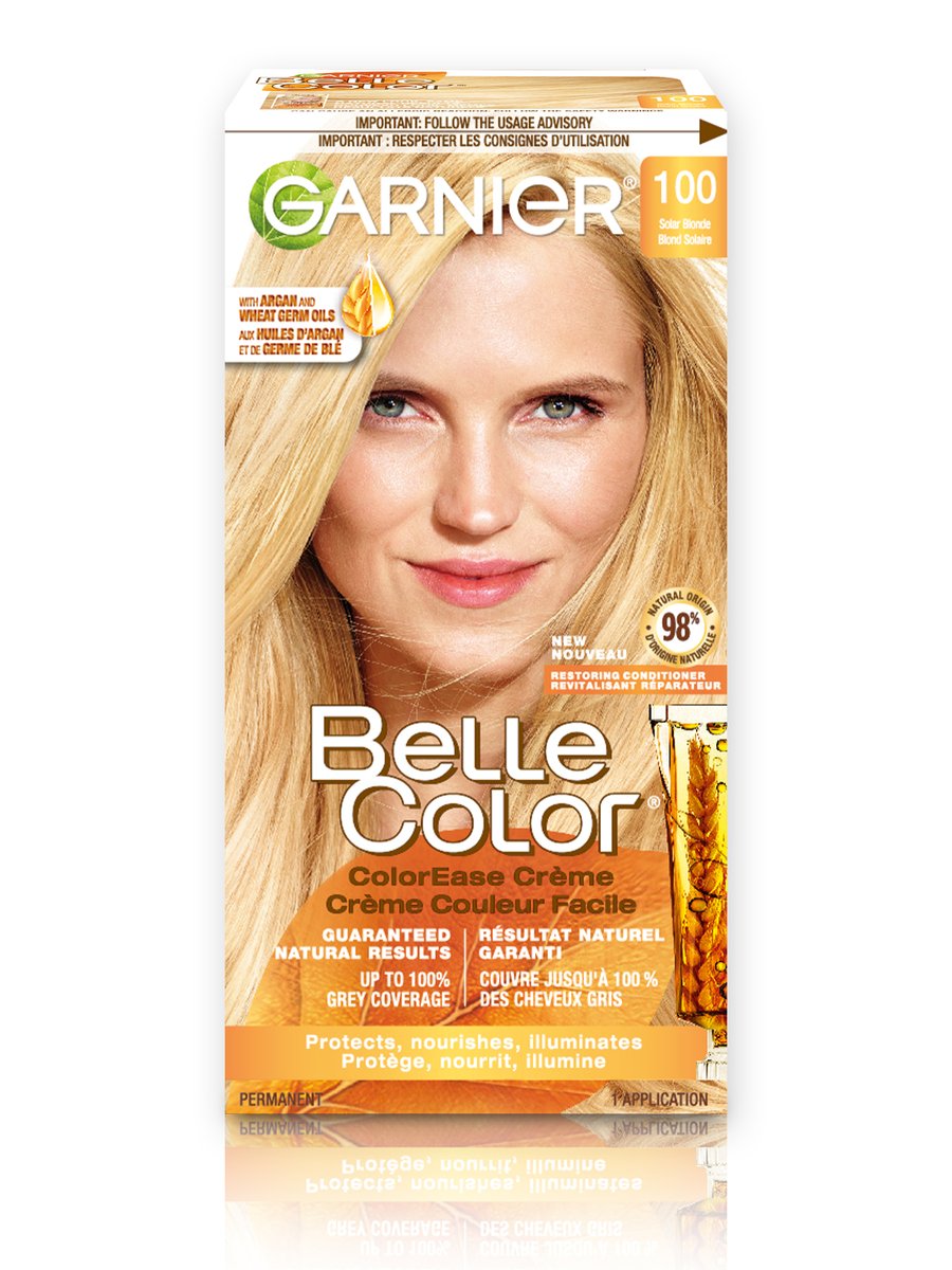 Belle Color Permanent Hair Dye - 100 Solar Blonde - Garnier