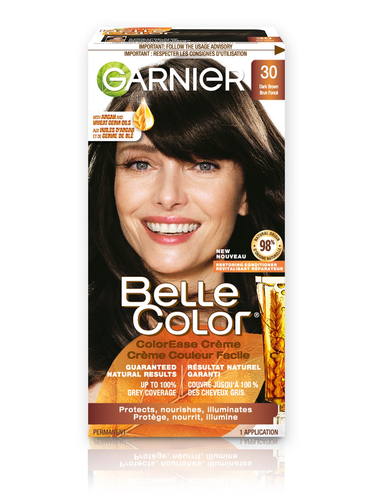 Teinture Cheveux - 30 Brun foncé - Garnier Belle Colour