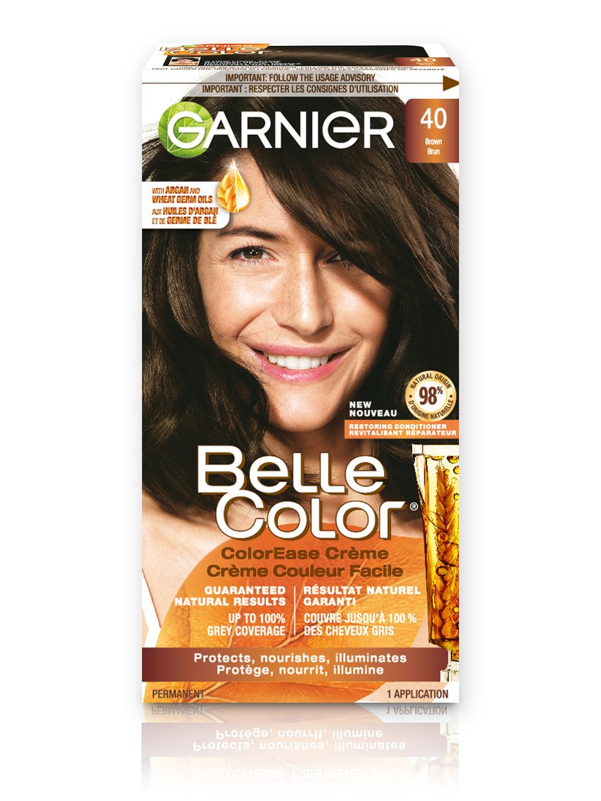 Belle Color Hair Dye with Argan Oil - 40 Brown - Garnier CA