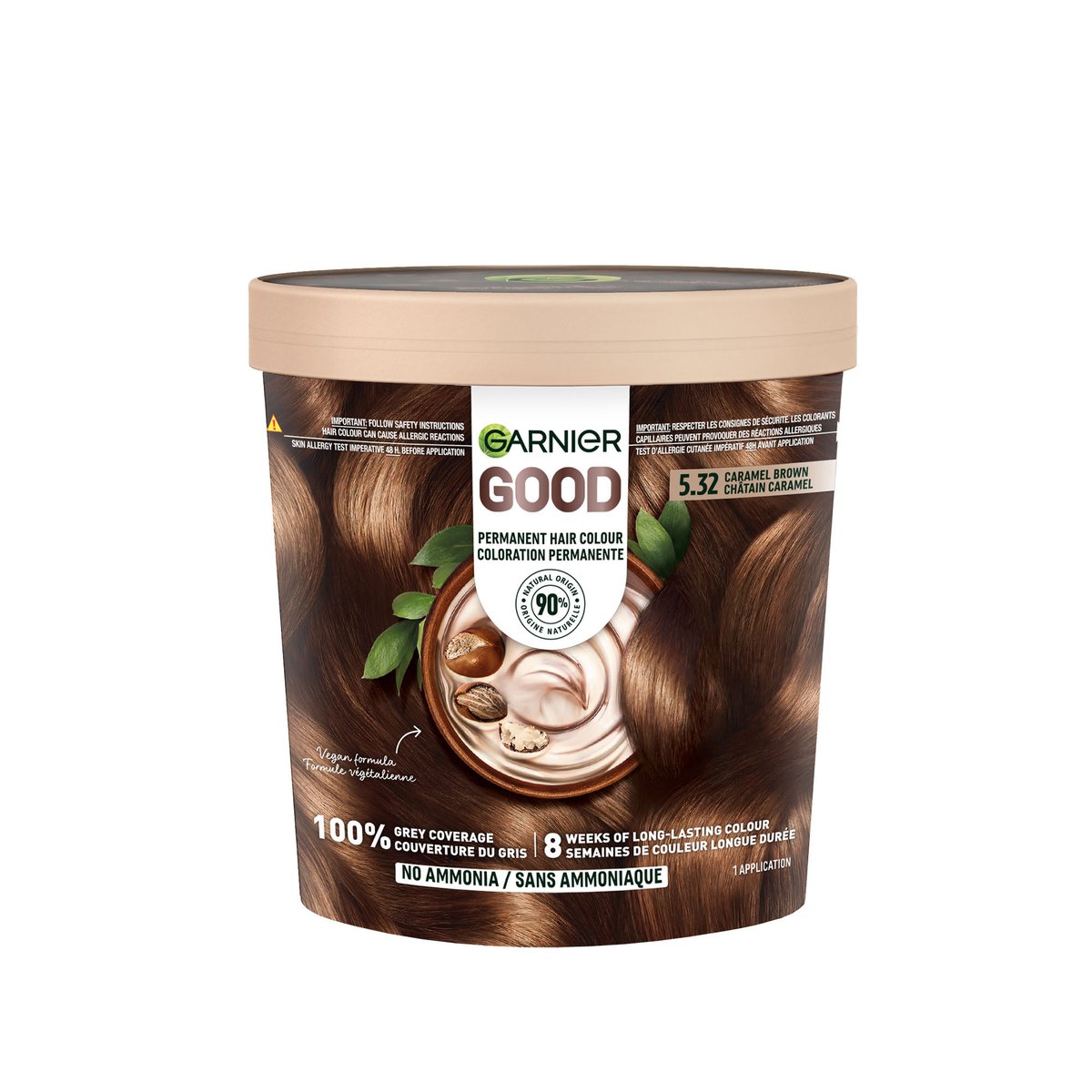Garnier Good - Coloration permanente, couvre 100% des gris