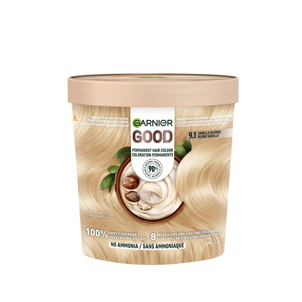 Garnier Good - Permanent Hair Dye, 100% Grey Coverage, No Ammonia