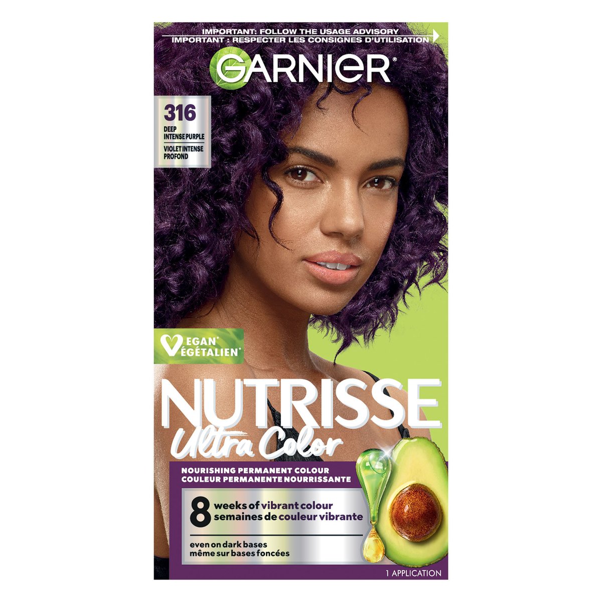Hair Colour: Garnier Nutrisse Ultra Color 316 Deep Intense Purple