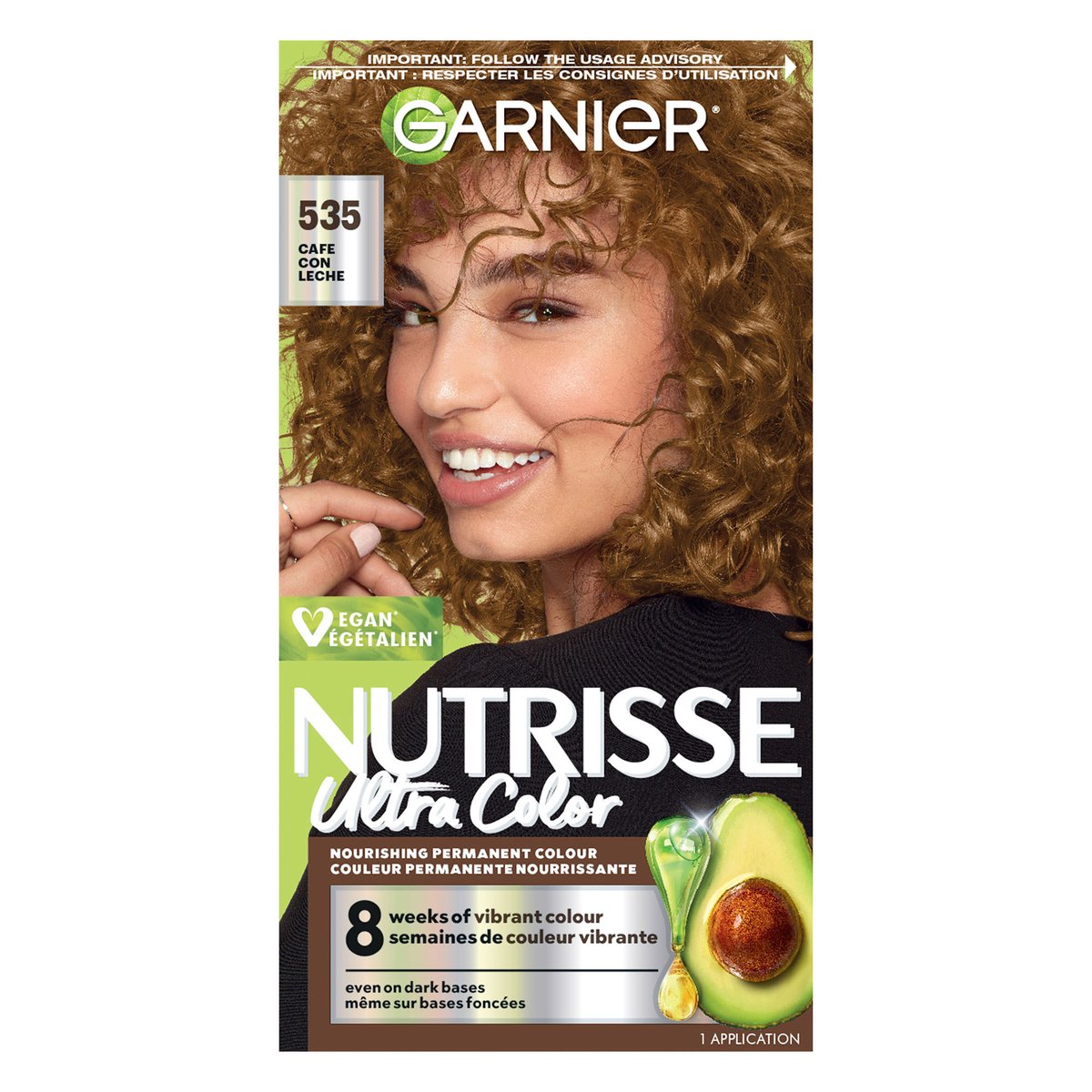 Hair Colour: Garnier Nutrisse Ultra Color 535 Cafe Con Leche