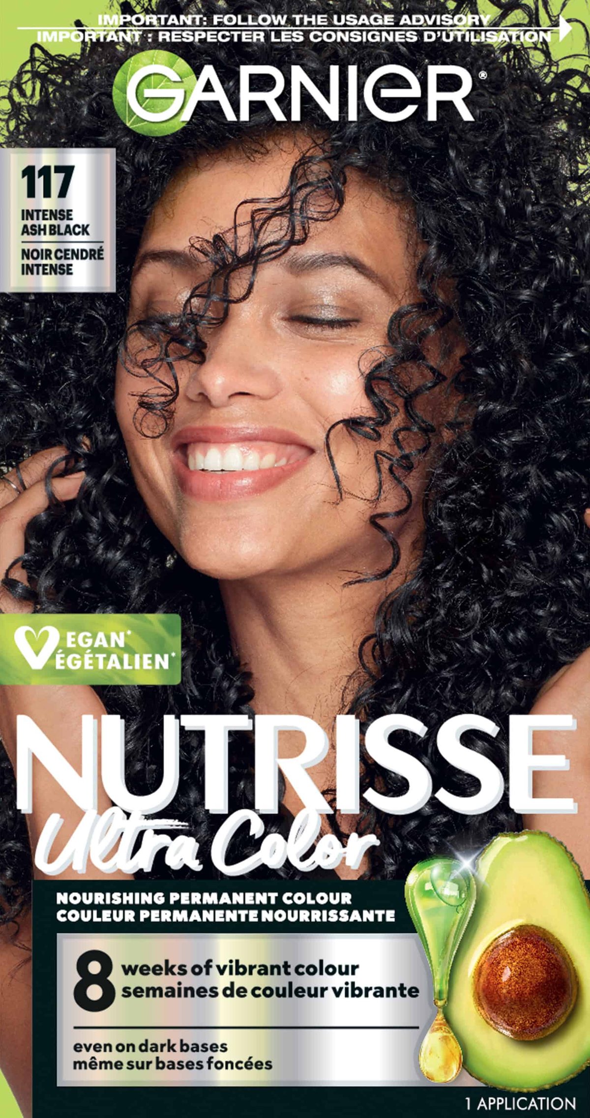 Nutrisse Ultra Color - Permanent Hair Dye - 117 Intense Ash Black