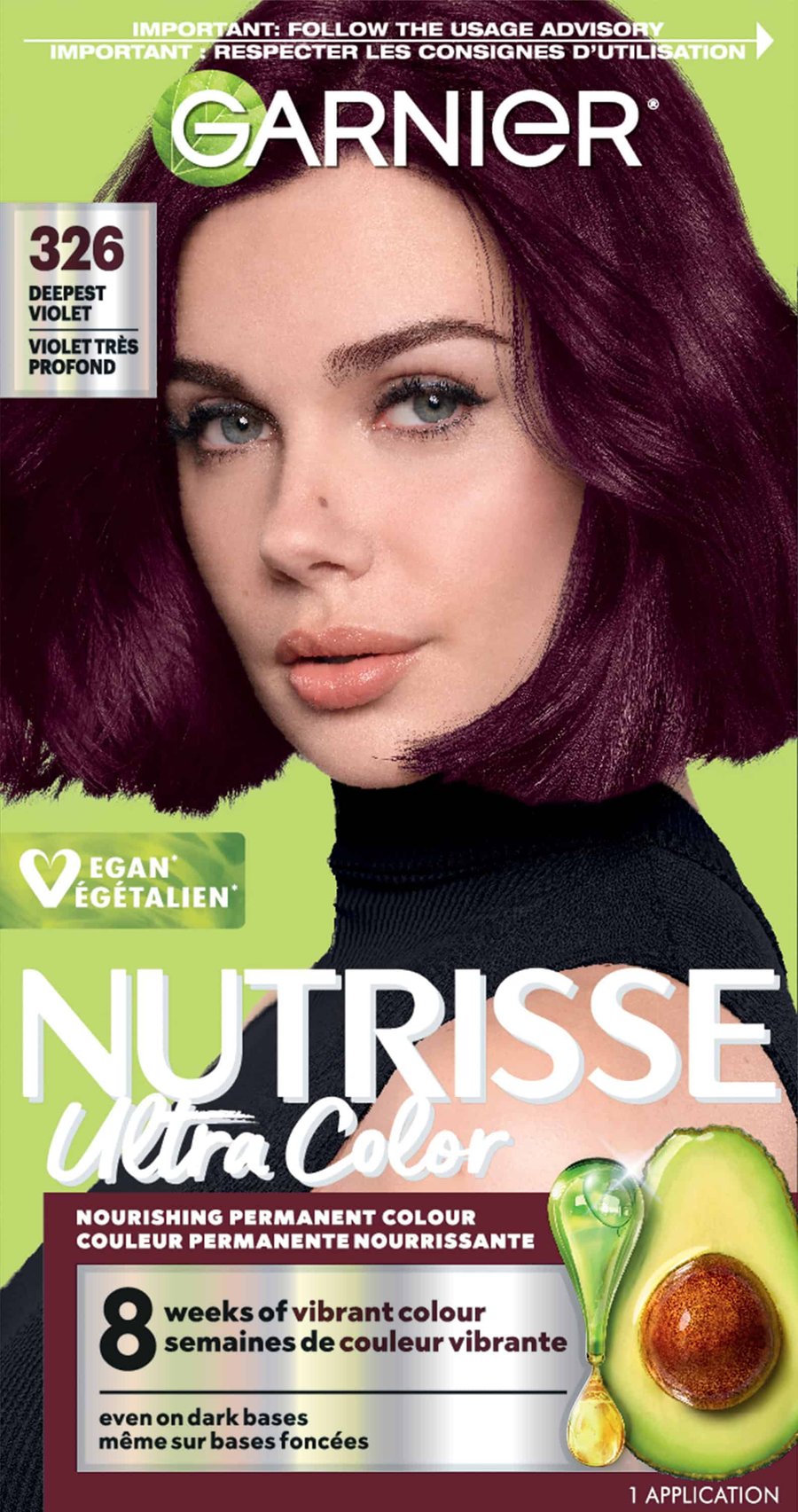 Nutrisse Ultra Color - Permanent Hair Dye - 326 Deepest Violet