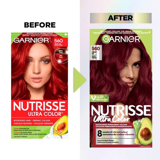 Nutrisse Ultra Color - Permanent Hair Dye - 560 Vibrant Red