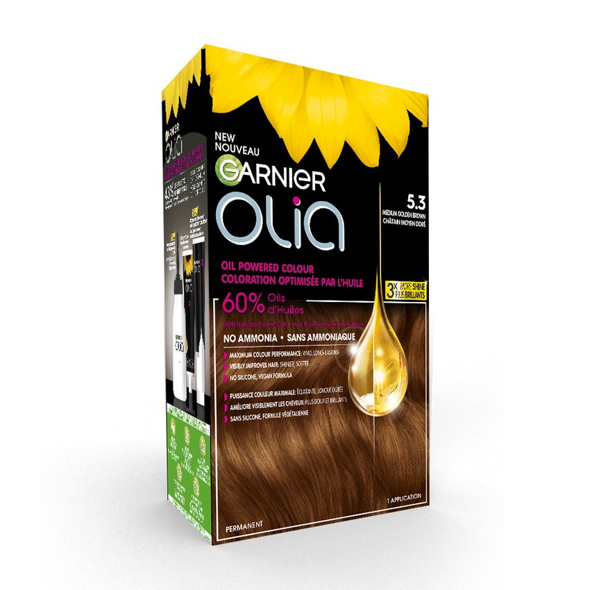 Olia - 5.3 Medium Golden Brown Hair Colour - Garnier Canada