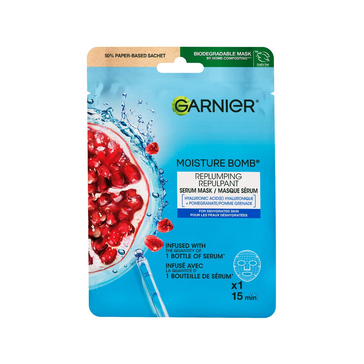 GARNIER Moisture Bomb Replumping Serum Mask | Garnier Skin
