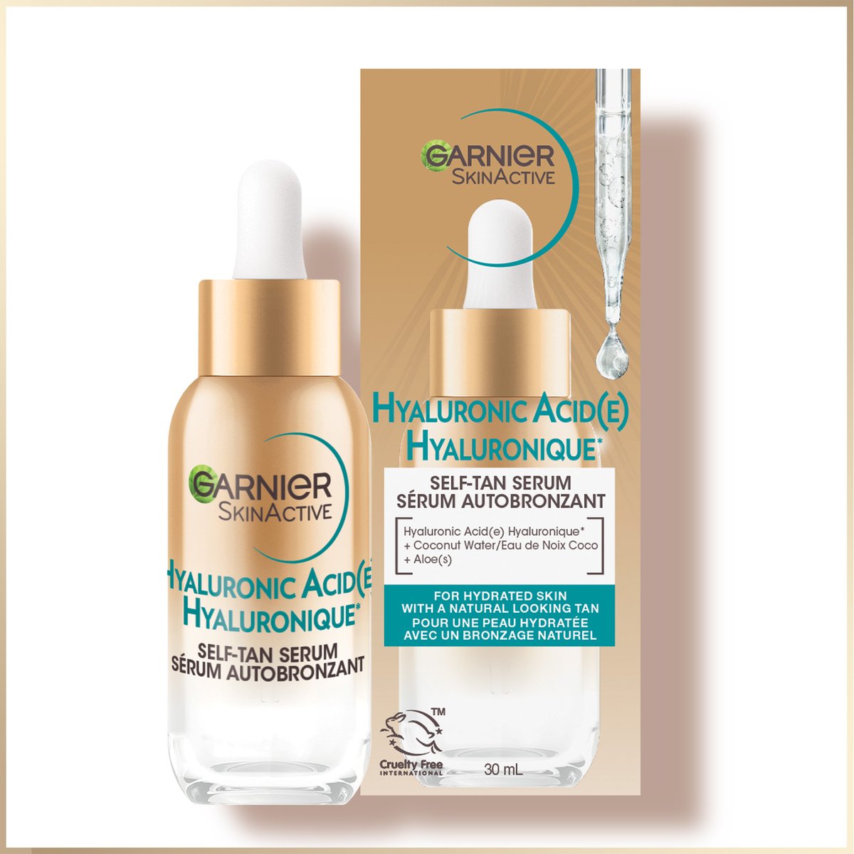 Hyaluronic Acid Self-Tan Serum - Tanning Drops - Garnier CA