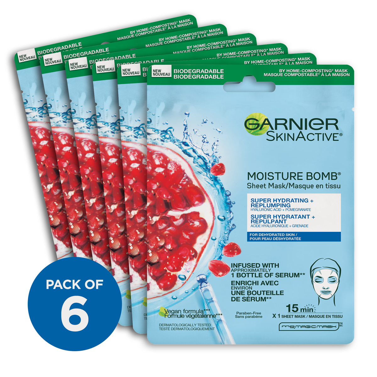 Super Hydrating Sheet Mask - 6 Pack - Garnier Skinactive
