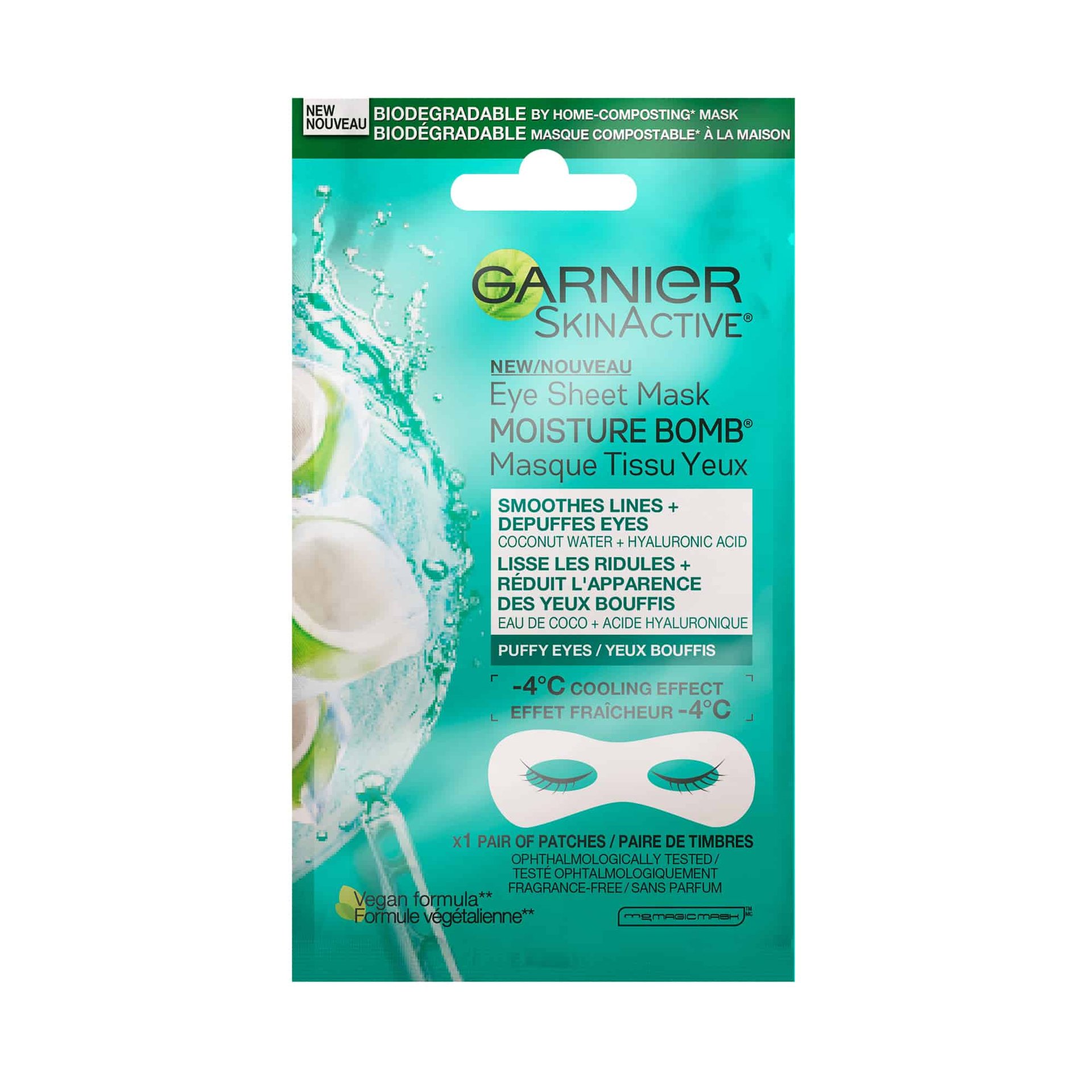 Moisture Bomb Energizing Eye Sheet Mask Coconut Water|Garnier SkinActive