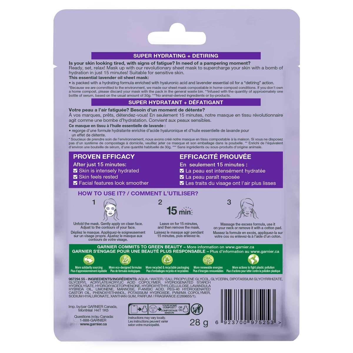 Super Hydrating Sheet Mask Moisture Bomb - Garnier SkinActive