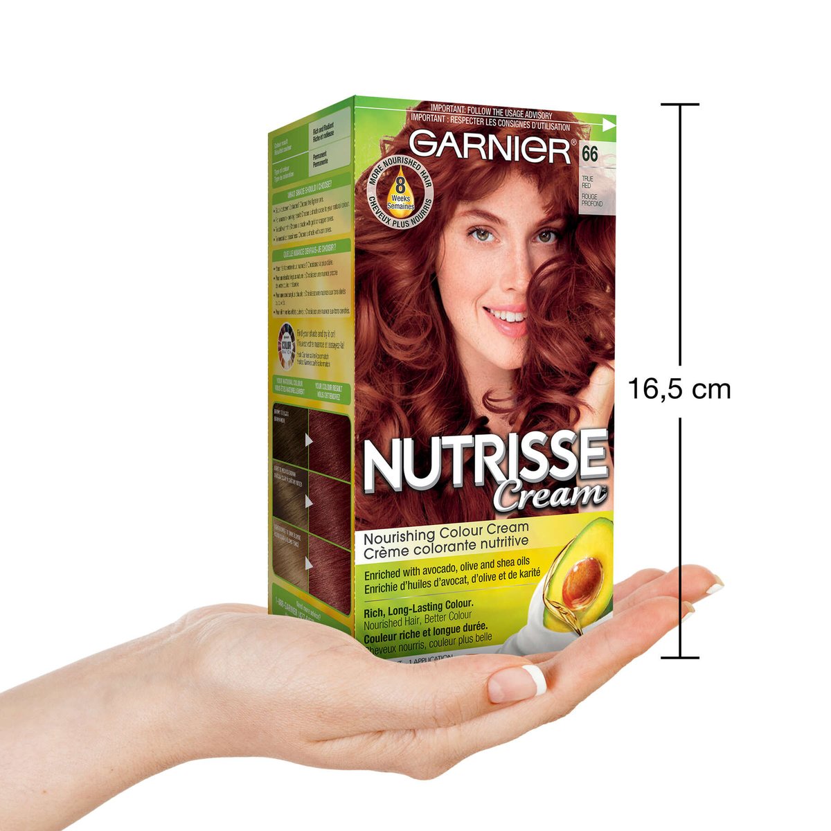 Permanent Hair Dye - 66 True Red - Garnier Nutrisse Cream