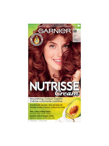 Permanent Hair Dye - 66 True Red - Garnier Nutrisse Cream