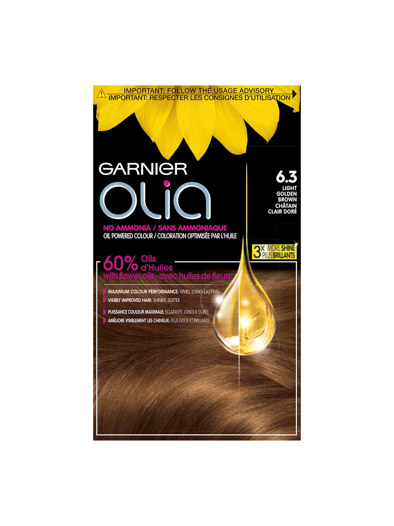 Olia Hair Color - Oil Powered Ammonia-Free Hair Color - Garnier