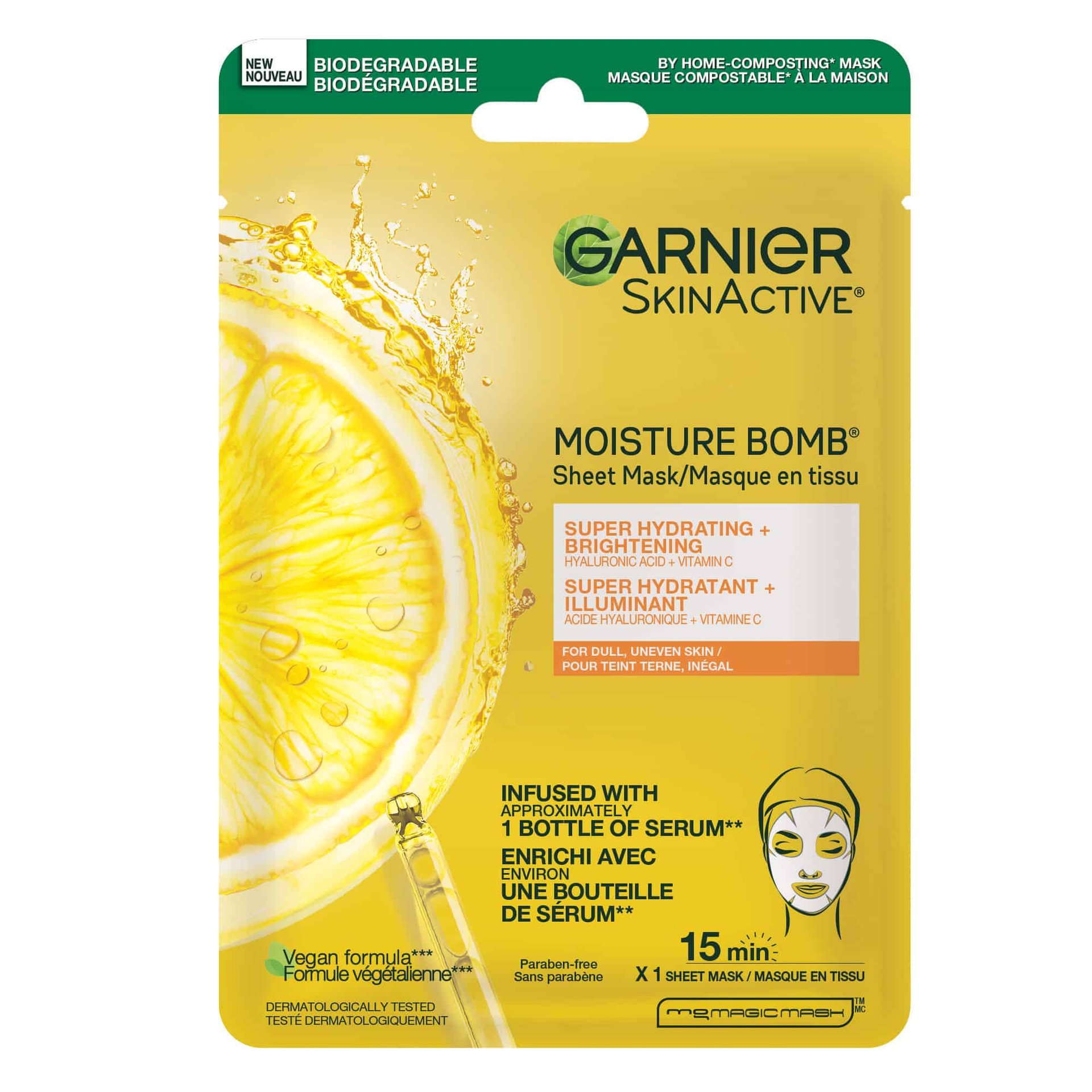 Moisture Bomb Brightening Sheet Mask for Dull Skin - Garnier