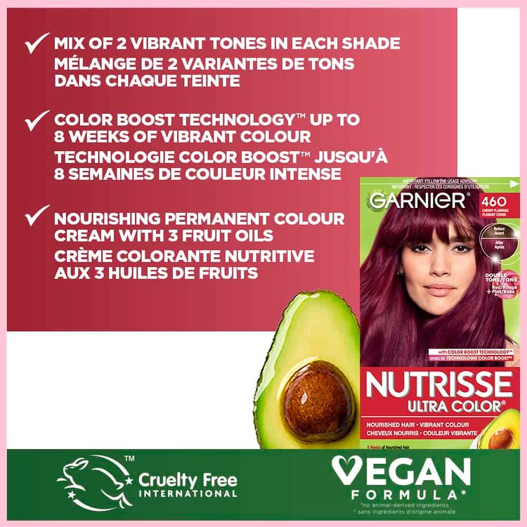 Nutrisse Permanent Hair Colour 460 Cherry Flamingo - Garnier