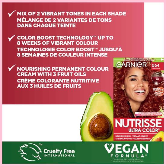 Nutrisse Permanent Hair Colour 564 Terracotta Chili - Garnier