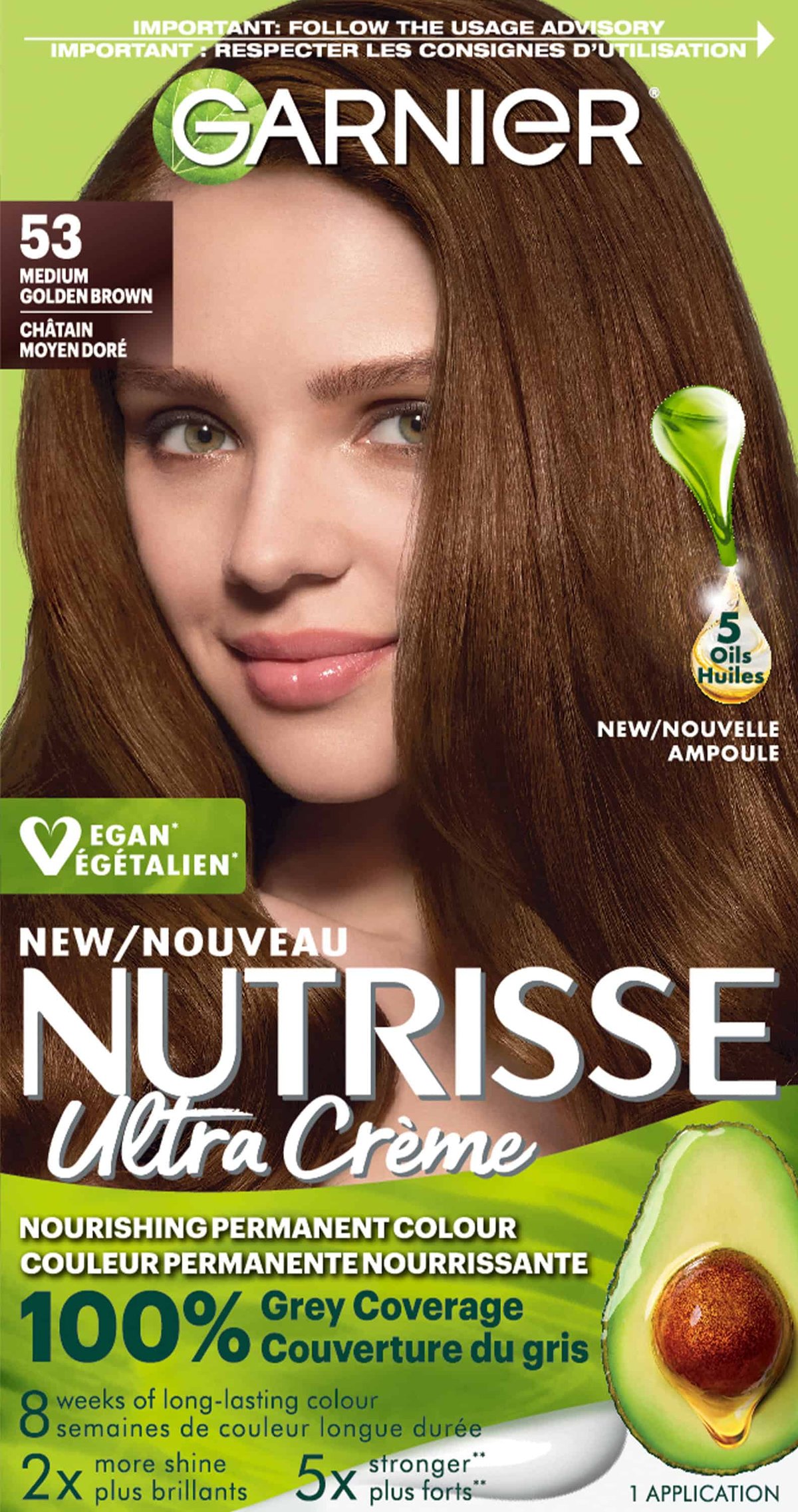 Nutrisse Ultra Crème - Permanent Hair Dye - 53 Medium Golden Brown
