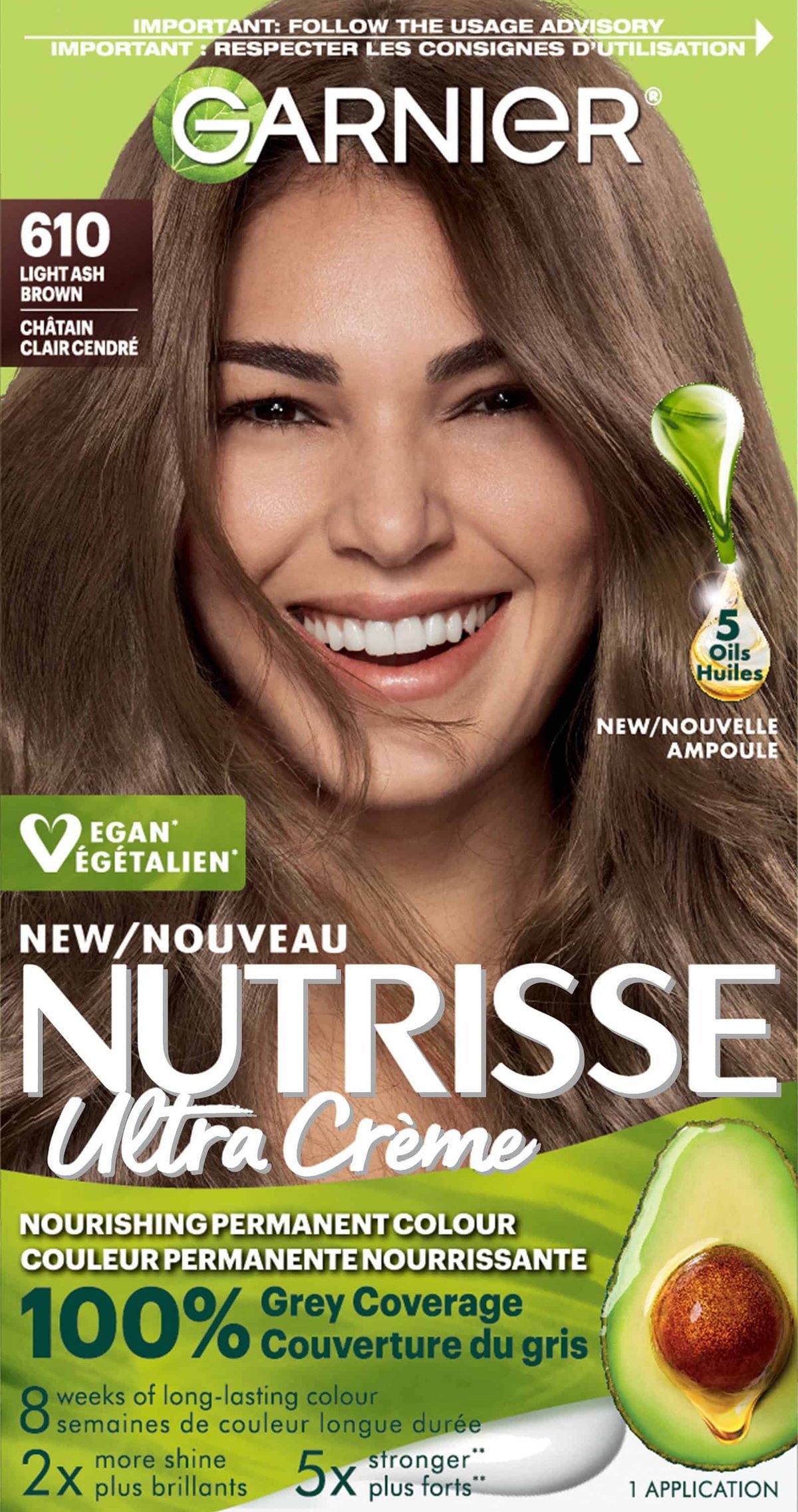 medium ash brown garnier